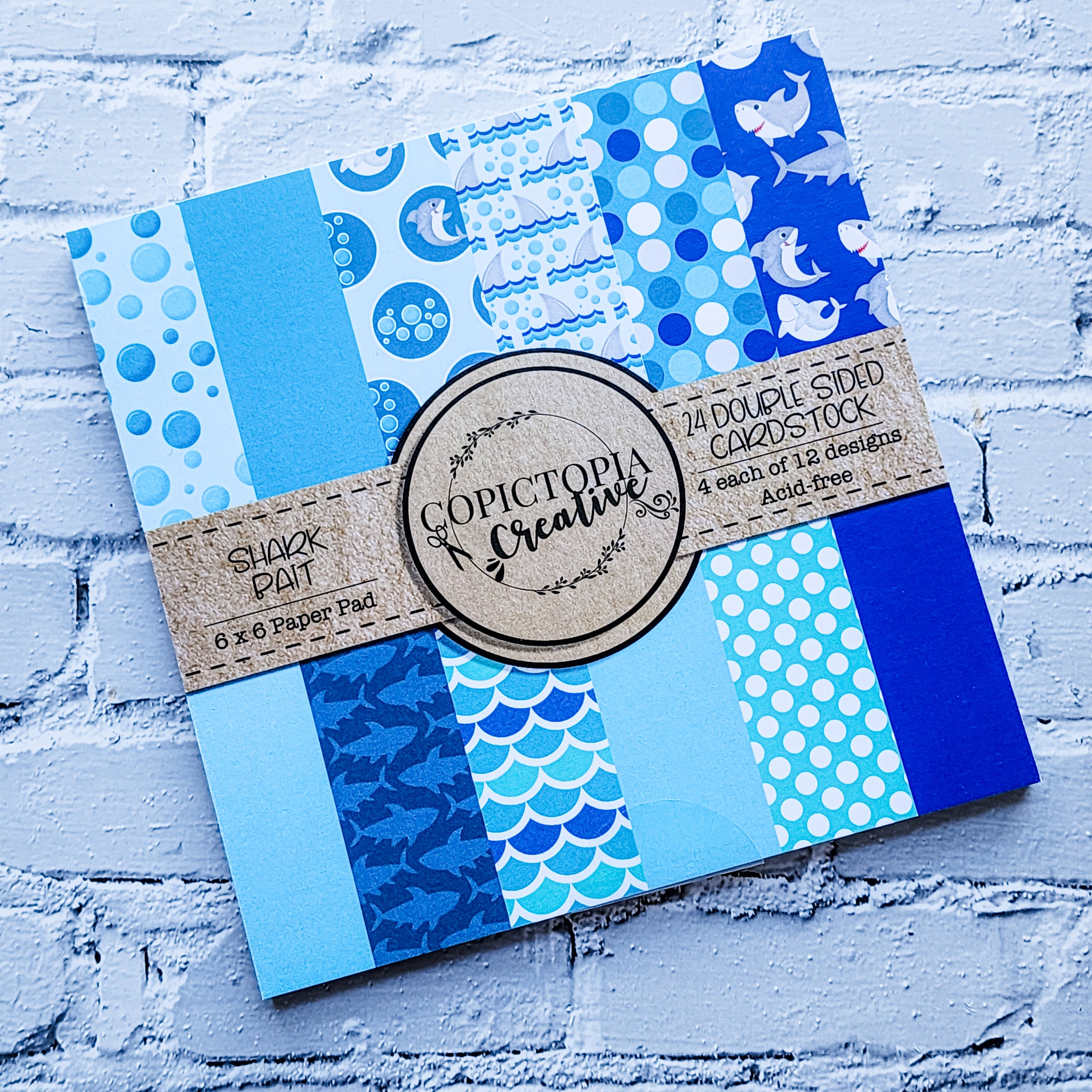 Shark Bait 6 x 6 Pattern Paper Pad | Crafty Stamp Co.