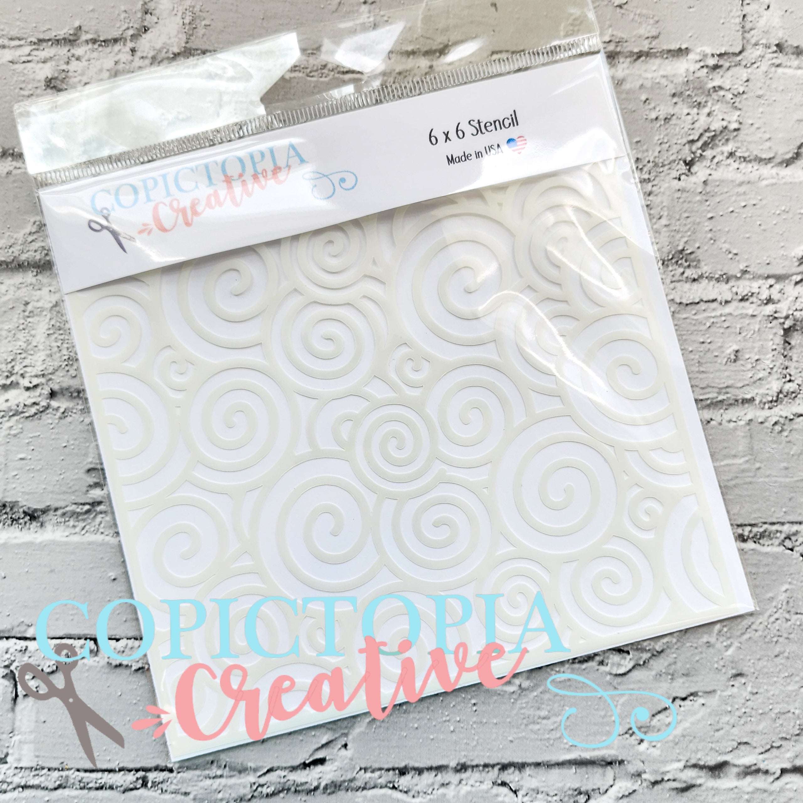 Swirls of Madness 6 x 6 Stencil | Crafty Stamp Co.