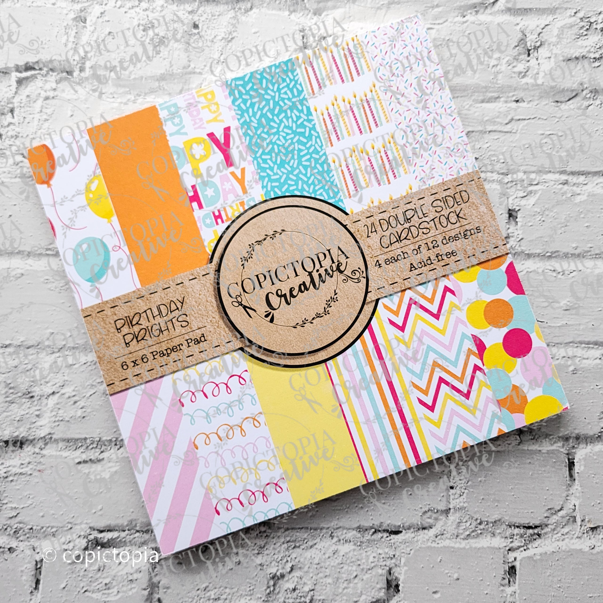 Birthday Brights Pattern Paper Pad | Crafty Stamp Co.