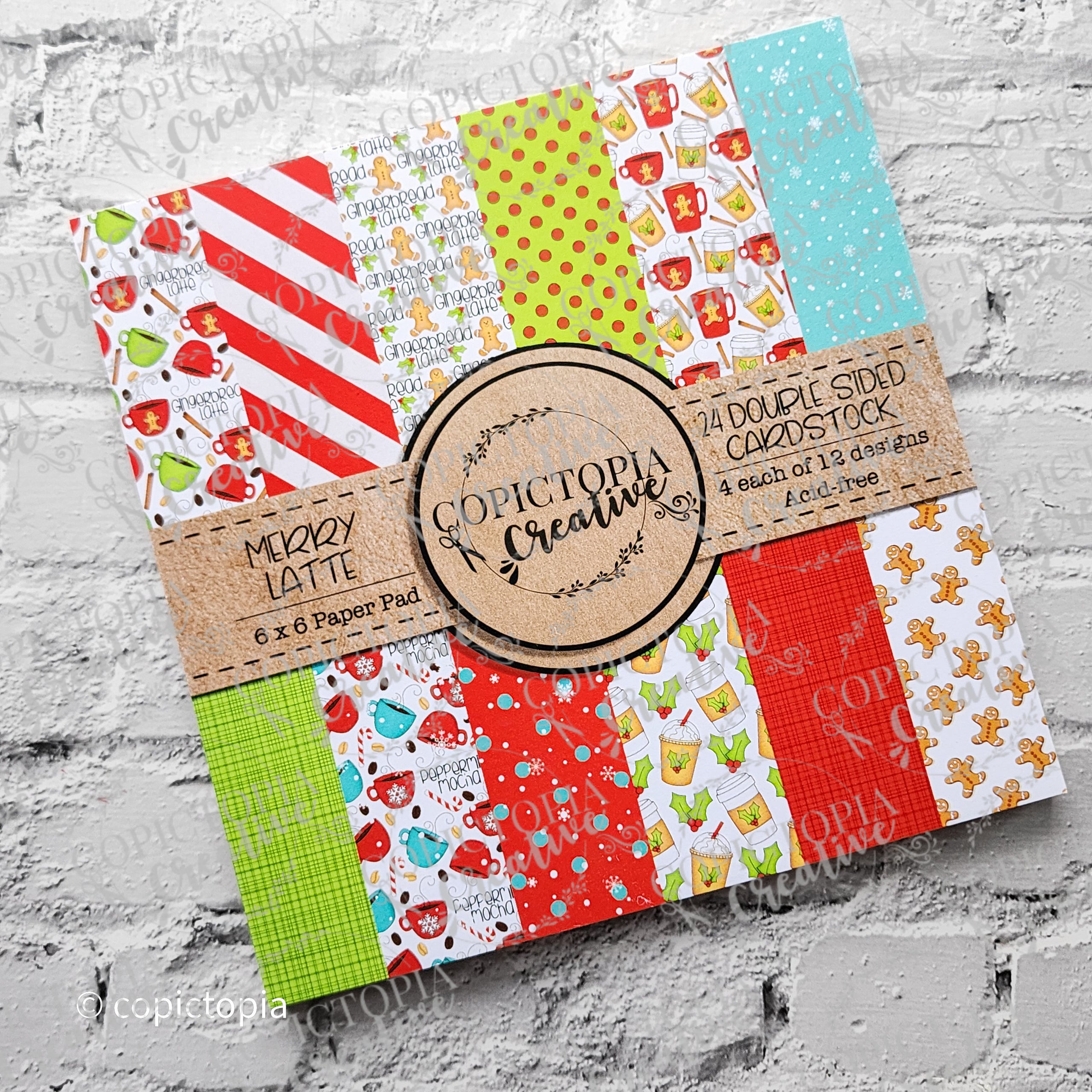 Merry Latte Pattern Paper Pad | Crafty Stamp Co.